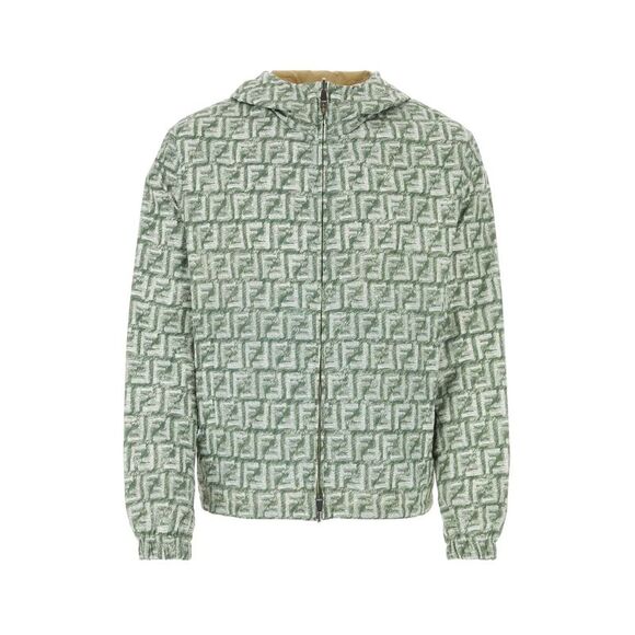 Fendi | Jackets & Coats | Fendi Printed Nylon Reversible Windbreaker ...